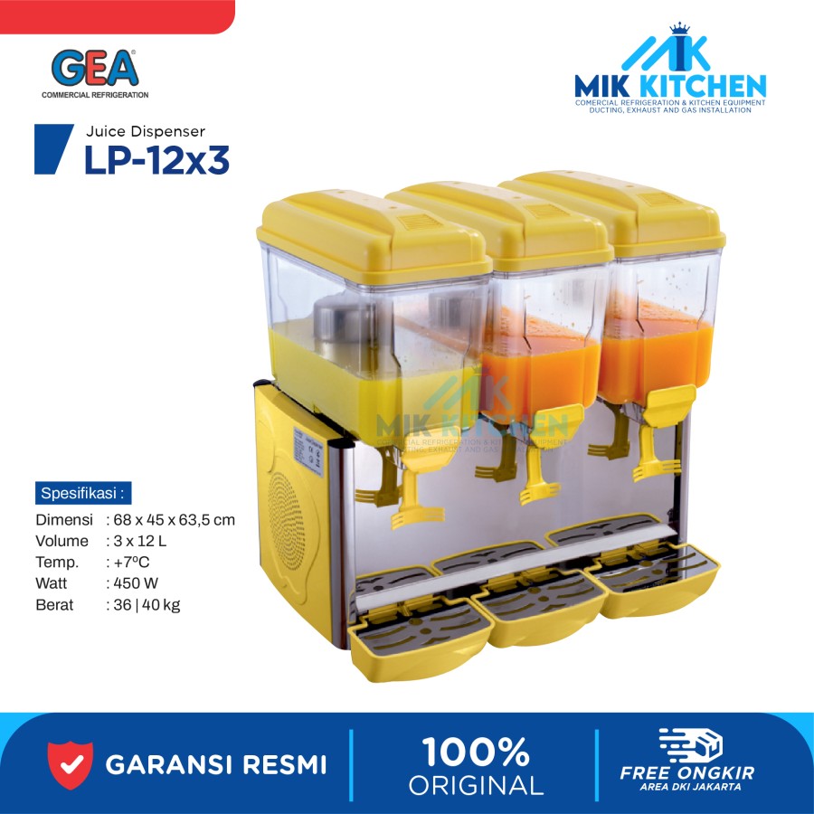 Jual Juice Dispenser GEA LP-12x3 / Dispenser Jus Minuman | Renos
