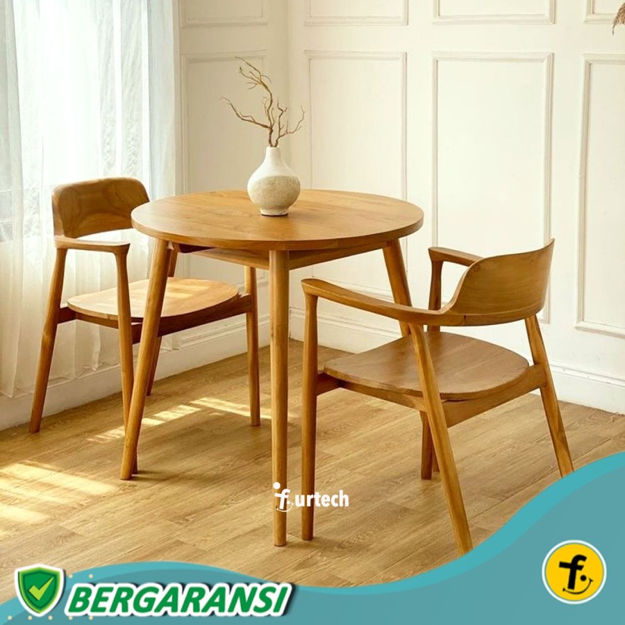 Jual Set Meja Cafe 2 Kursi 1 Meja Scandinavian Kursi Heroshima Minimalis | Renos