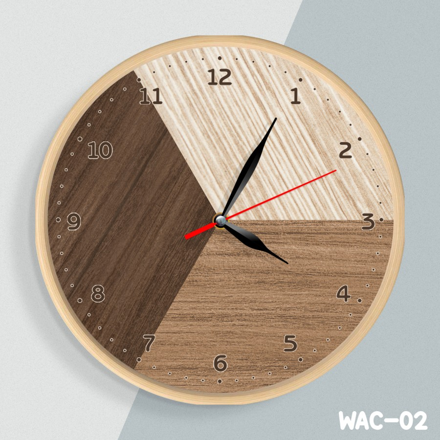 Jual Jam Dinding Tekstur Kayu Wood Art Texture Rumah Minimalis - WAC ...