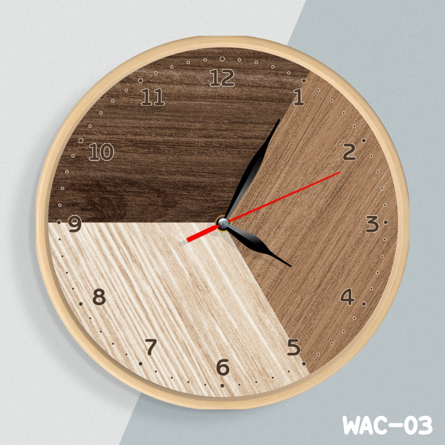 Jual Jam Dinding Tekstur Kayu Wood Art Texture Rumah Minimalis - WAC ...
