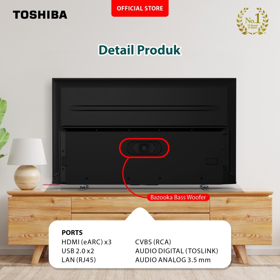 Jual Toshiba LED TV - Quantum Dot QLED Premium 4K 55" Google TV - 55M550LP | Renos