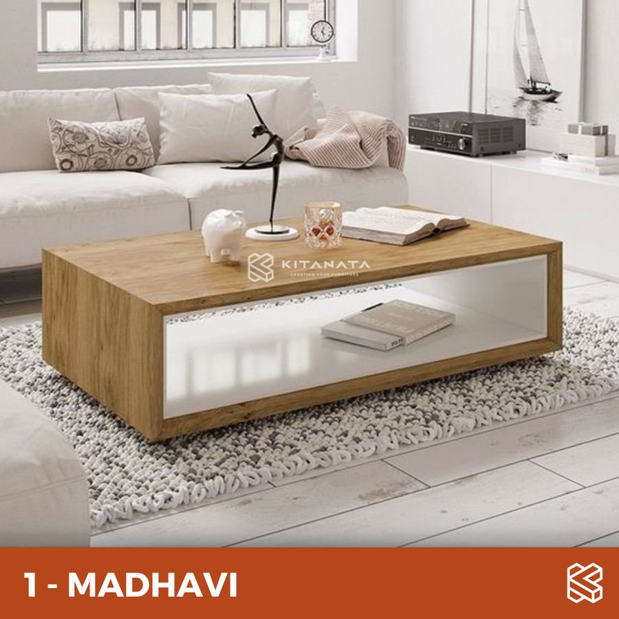 Meja Tamu Kayu // Coffee Table Minimalis // Meja Cafe Besi Industrial