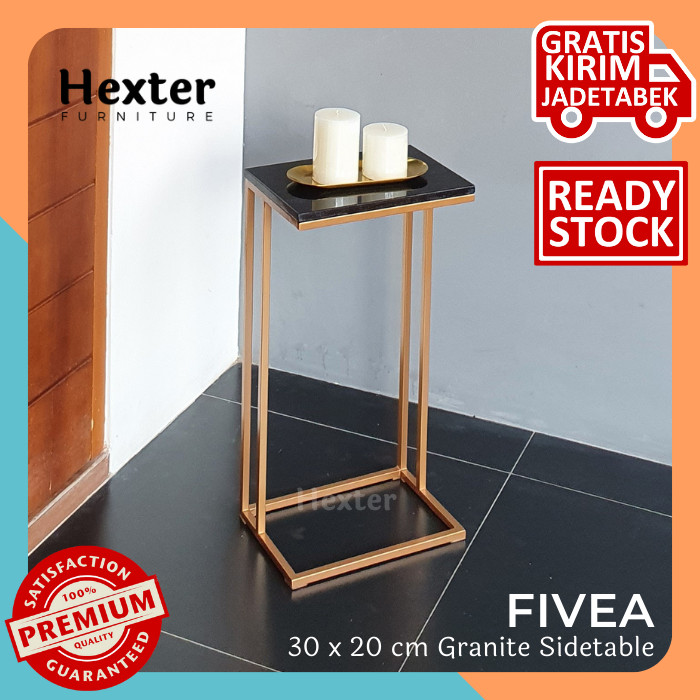 Jual FIVEA - Meja Marmer Side Table Nakas Marmer Besi Bedside Table ...