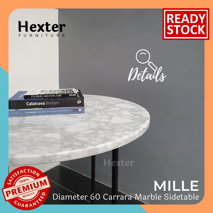 Jual MILLE - Coffee Table Marmer Carara Meja Bulat Round Marble Carrara | Renos