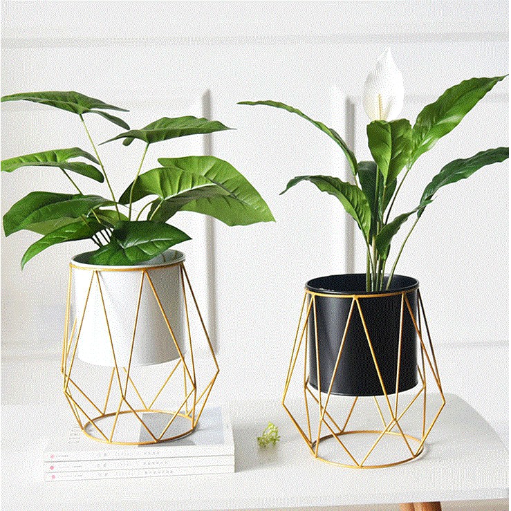 Jual Standing Pot Besi Tebal Kreatif Bahan Besi Kuat + INCLUDE POT BESI ...