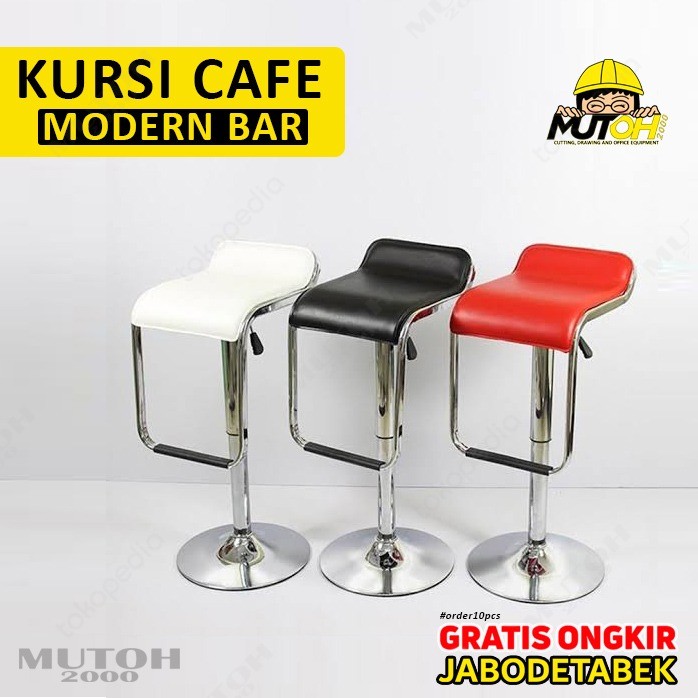 Jual Bangku bar persegi kursi cafe barstool chair - Putih | Renos