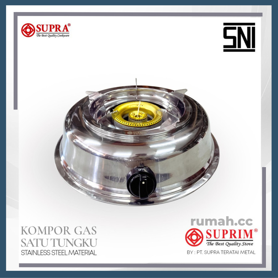 Jual Supra kompor gas satu tungku portable stainless - Suprim Kompor ...