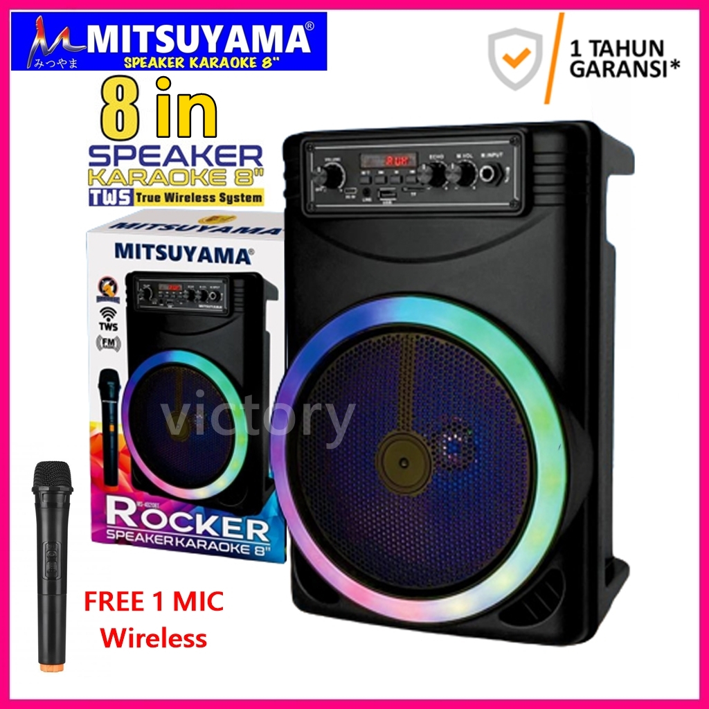 Jual Speaker Karaoke Bluetooth 8 Inchi MS-4020BT Rocker series | Renos