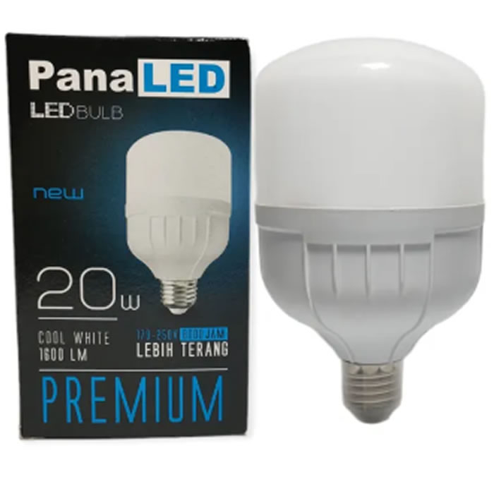 Jual Lampu LED 20 Watt E27 Bohlam 20 Watt Panaled BULB Putih | Renos