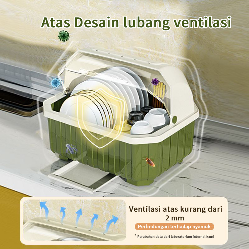 Jual Rak Piring Plastik Rak Piring Tertutup Penyimpanan Volume Tinggi ...