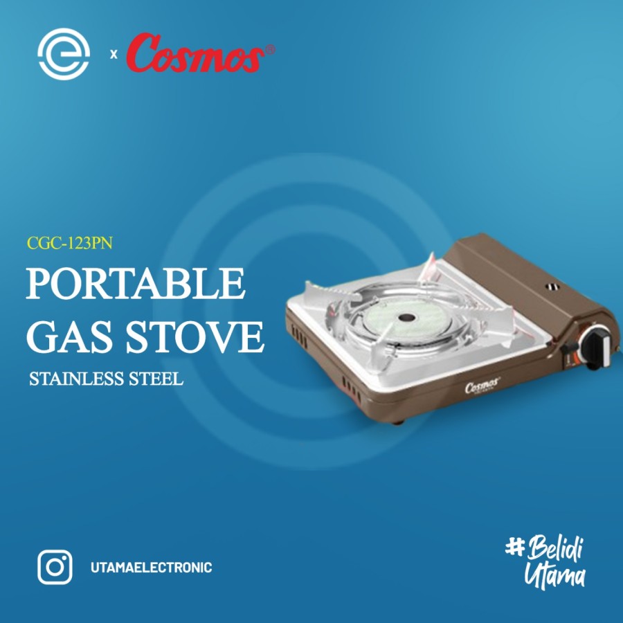 Jual COSMOS Kompor Gas Stainless Portable - CGC-123PN | Renos