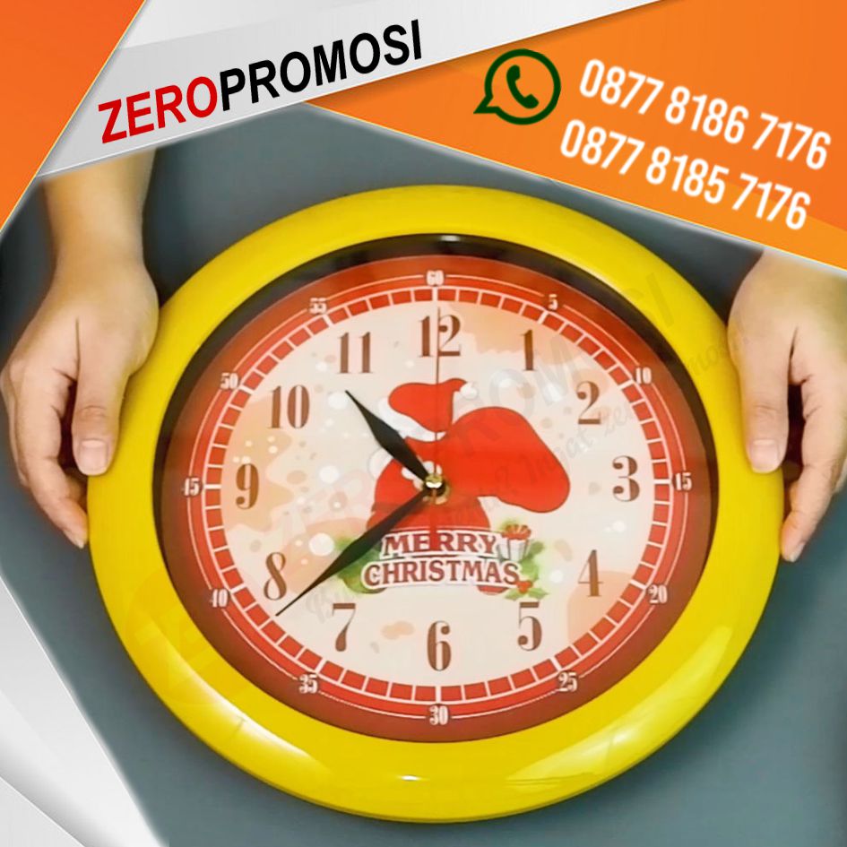Jual Souvenir Jam Dinding Natal Tahun Baru Custom | Renos