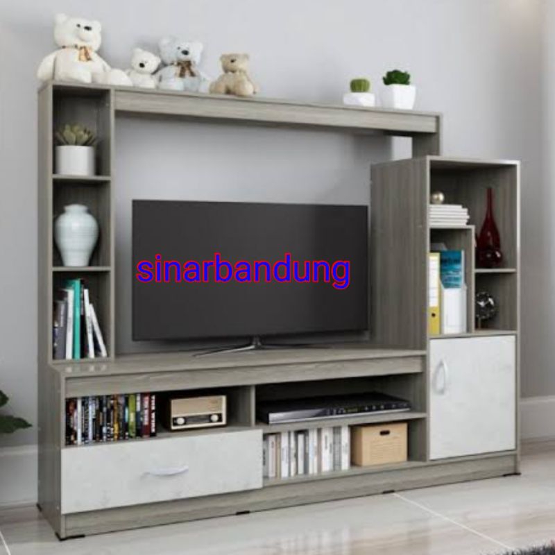 Jual RAK TV WALL UNIT MINIMALIS BESAR / RAK TV BESAR | Renos