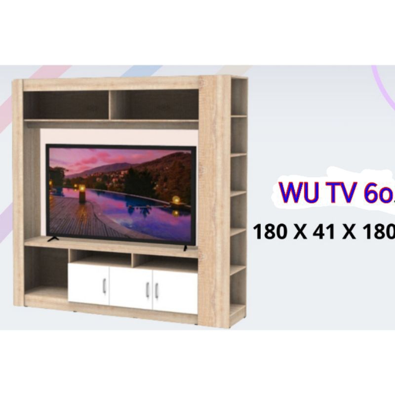 Jual RAK TV WALL UNIT MINIMALIS BESAR / RAK TV BESAR | Renos