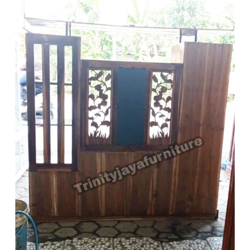 Jual Bufet Partisi Tv Minimalis Sekat Ruangan Kayu Jati ...