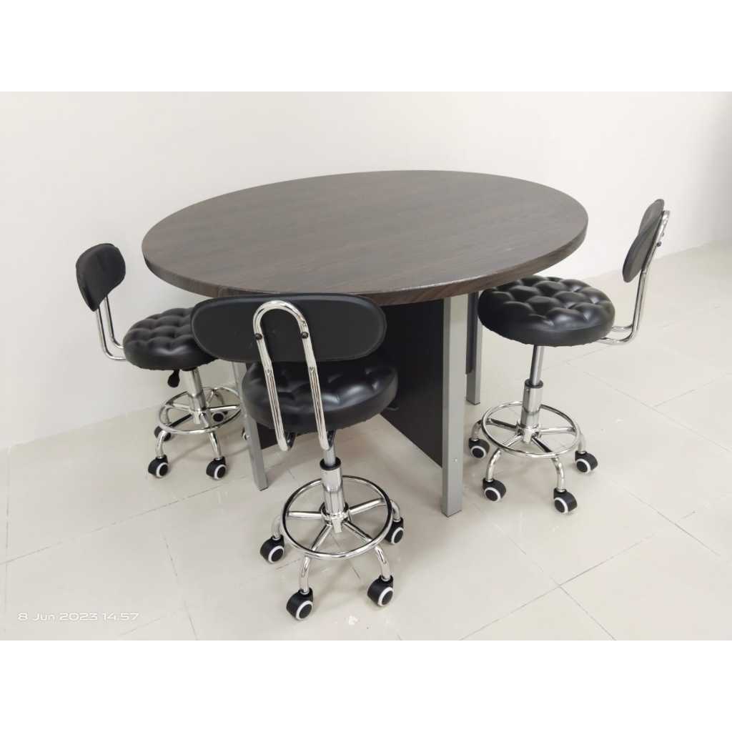 Jual Meja Meeting Bulat Meja Rapat Bulat Meja Kaki besi Meja kantor | Renos