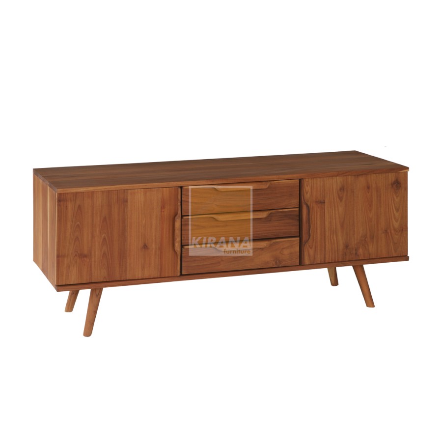 Jual Kirana Rak Meja Buffet TV Minimalis Kayu Solid Jati - Max | Renos