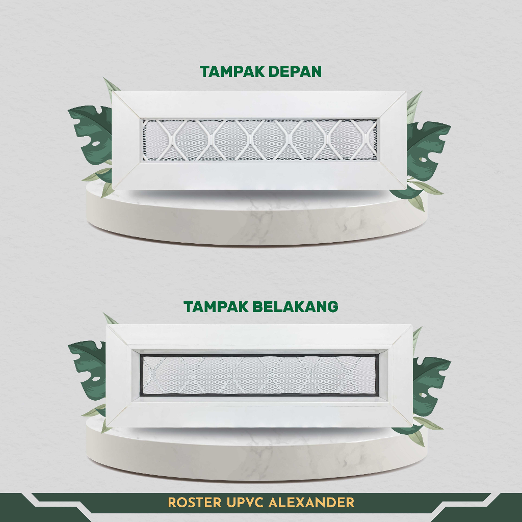 Jual Jendela UPVC Roster Expanda Kasa Nyamuk 60x20CM | Renos