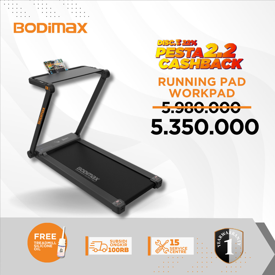 Jual BODIMAX WORK PAD - Running Pad 3 In 1 - Treadmill Workpad | Renos