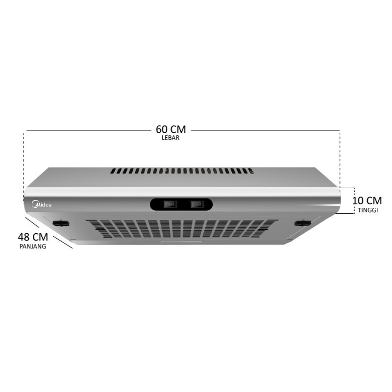Jual Midea Cooker Hood MCH-60MF1-S (60 cm) Penghisap Asap Dapur / Slim ...