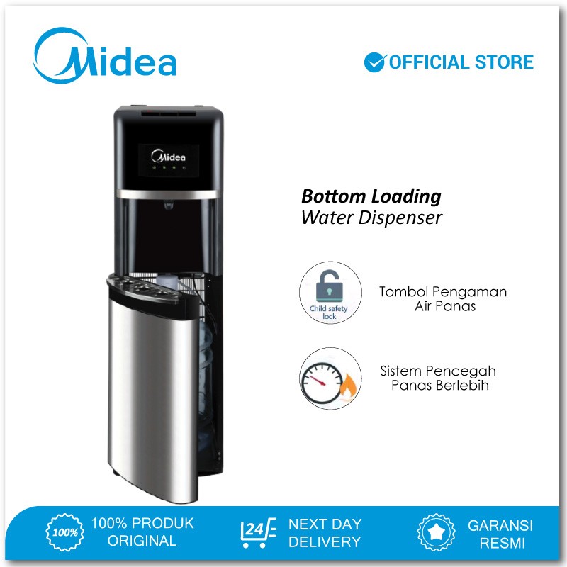 Jual Midea Dispenser Galon Bawah - YD1135AS Bottom Loading Stainless ...