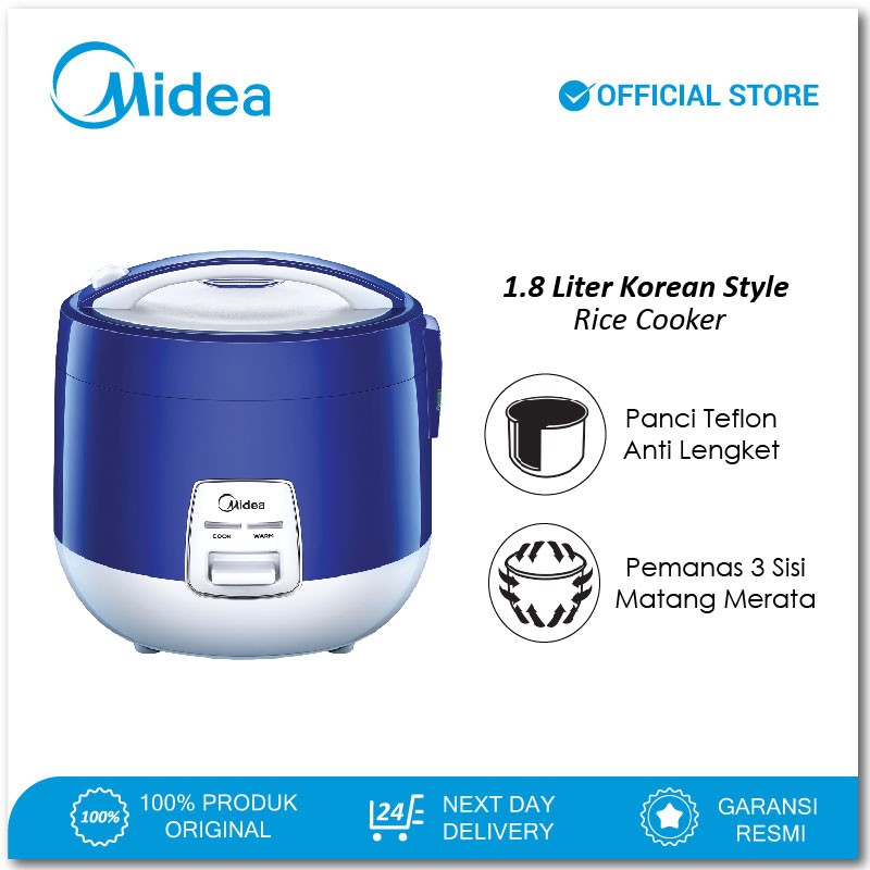 Jual Midea Rice Cooker 1.8 Liter MRM-5001B | Renos