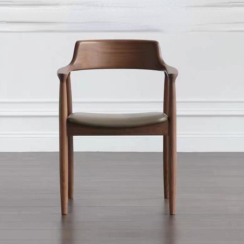 Jual Nordic Solid Wood_Dining Chair Light Luxury Wooden Coffee Chair ...