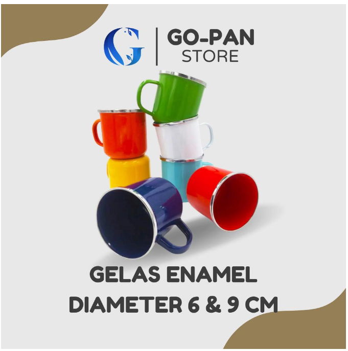 Jual Gelas Mug Enamel Jadul 6 cm 150ml Aesthetic / Gelas Kaleng Warna ...