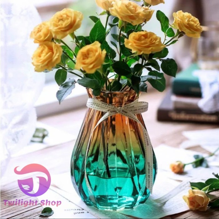 Jual Colour Glass Vase Vas Bunga Kaca Berwarna | Renos
