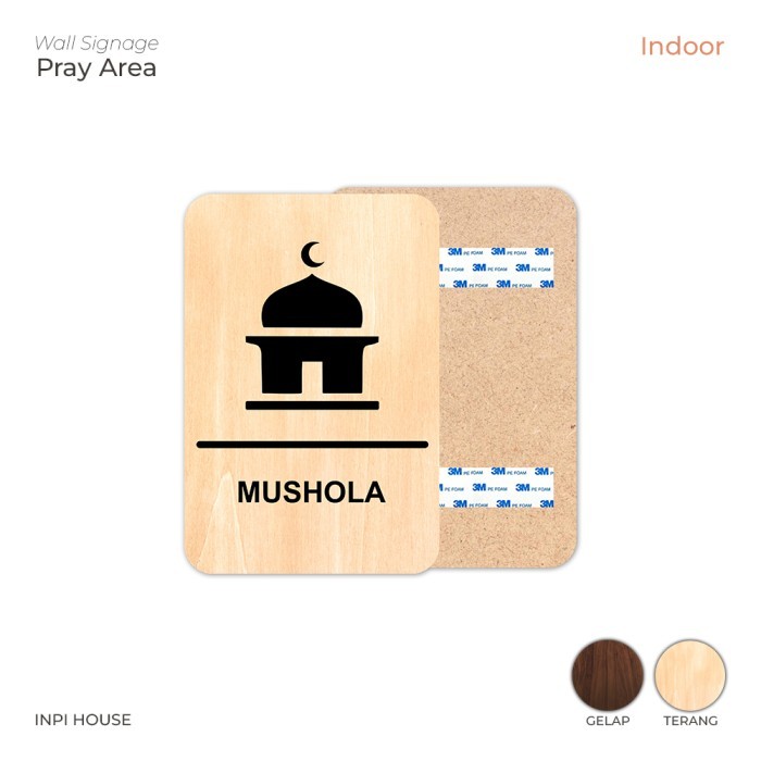 Jual Pray Area Sign - Mushola ign - papan tanda musola | Renos