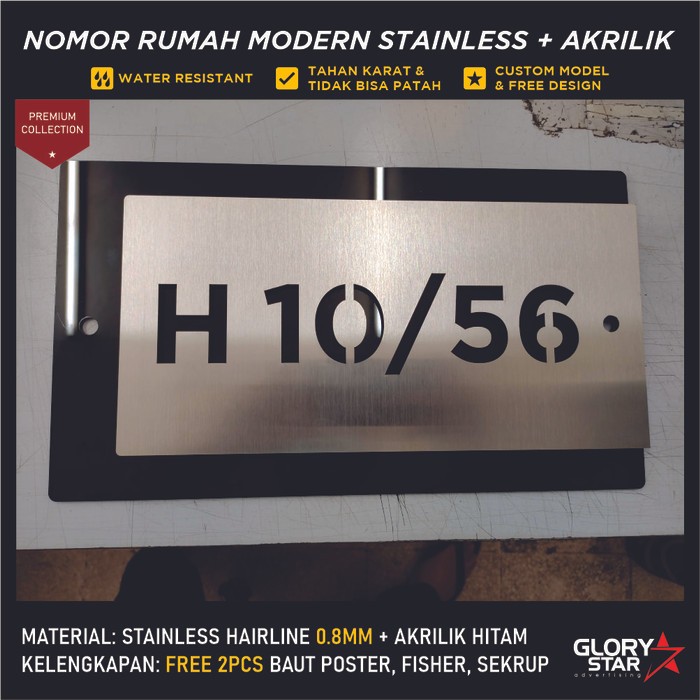 Jual Nomor Rumah Custom Design / No Rumah Minimalis Mewah Murah | Renos