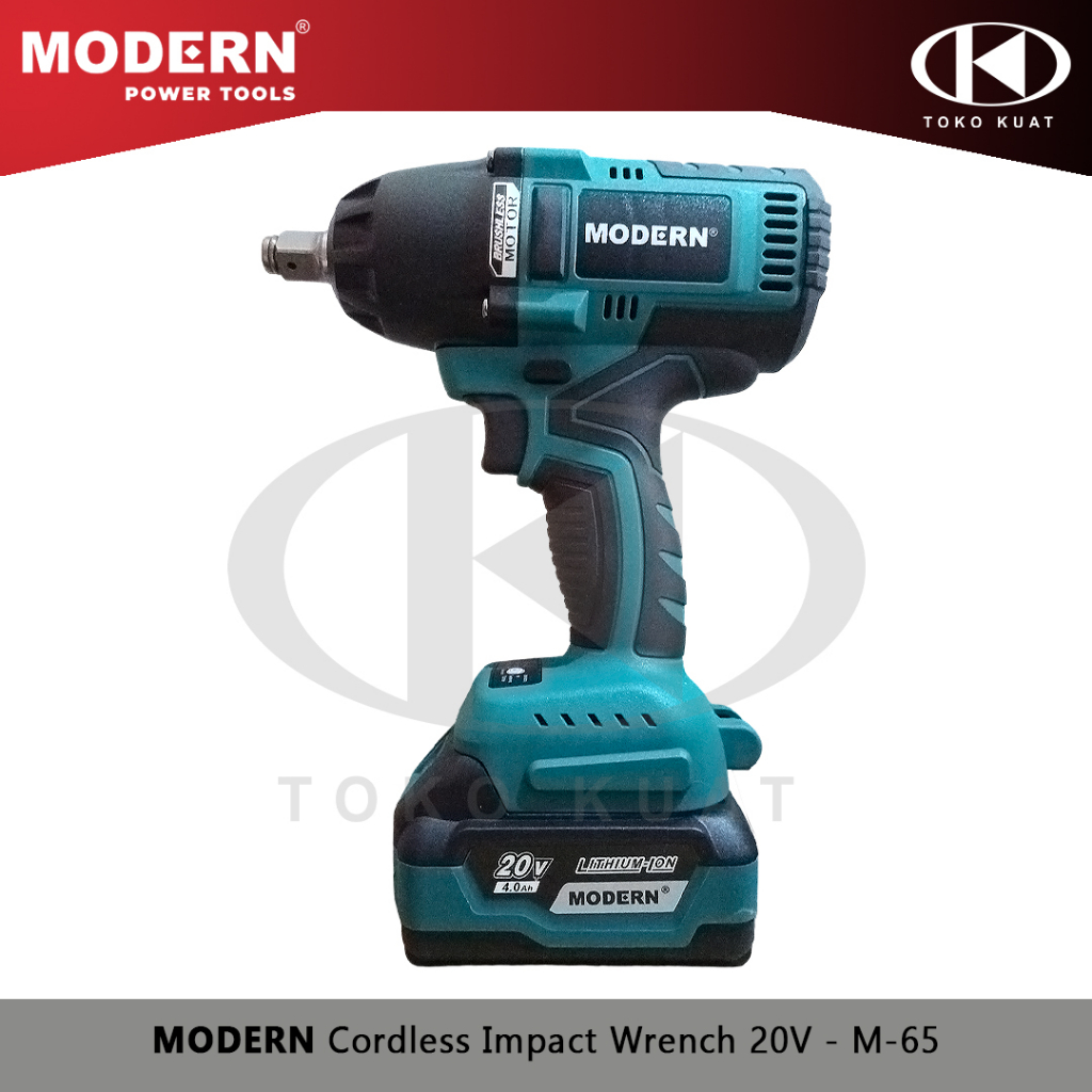 Jual MODERN Cordless Brushless Impact Wrench 20V / Mesin Socket Baterai ...