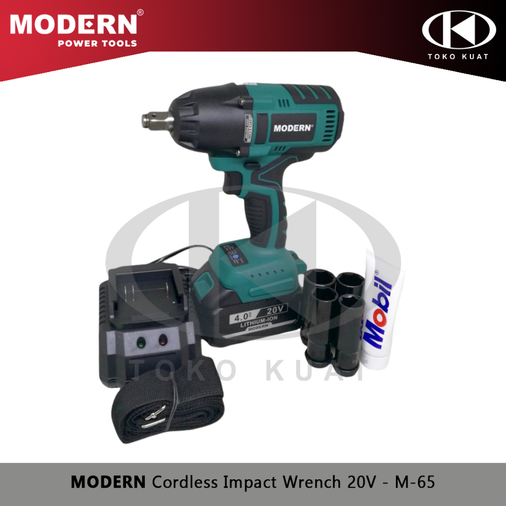 Jual MODERN Cordless Brushless Impact Wrench 20V / Mesin Socket Baterai M-65 M65 M 65 | Renos