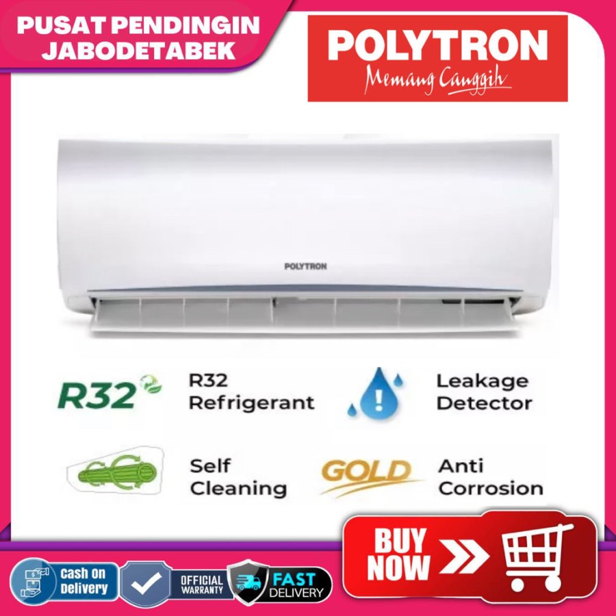 Jual POLYTRON AC Energy Saver 1 PK - PAC 09VH [INDOOR + OUTDOOR UNIT ...