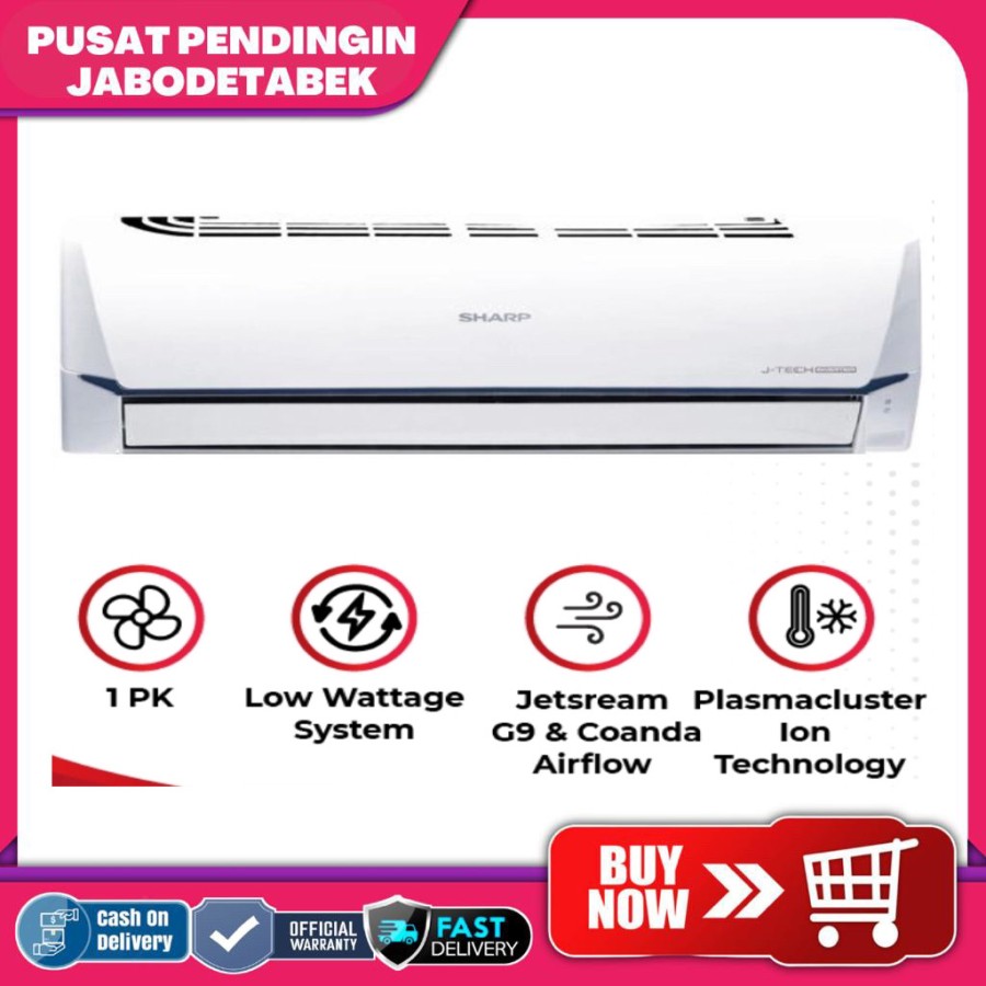 Jual SHARP AC Sayonara Panas J60 Series 1 PK - AH-AP9UHL Indoor ...