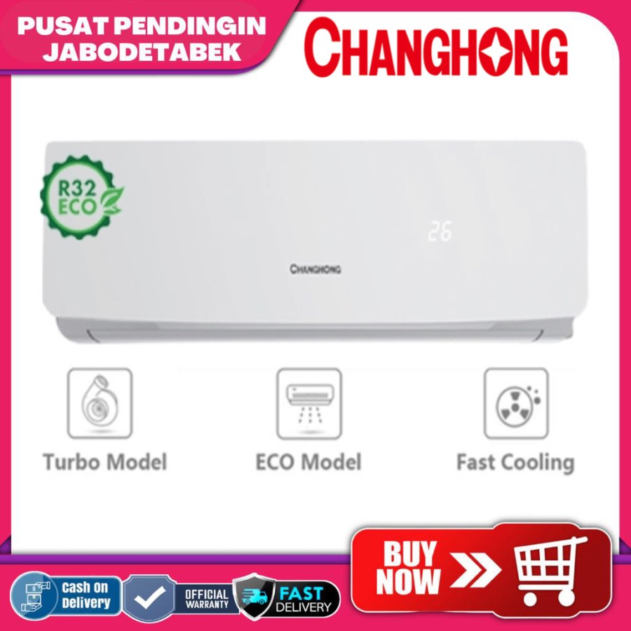 Jual CHANGHONG AC Split 1.5 PK - CSC 12NVB3 [INDOOR + OUTDOOR UNIT ONLY]
