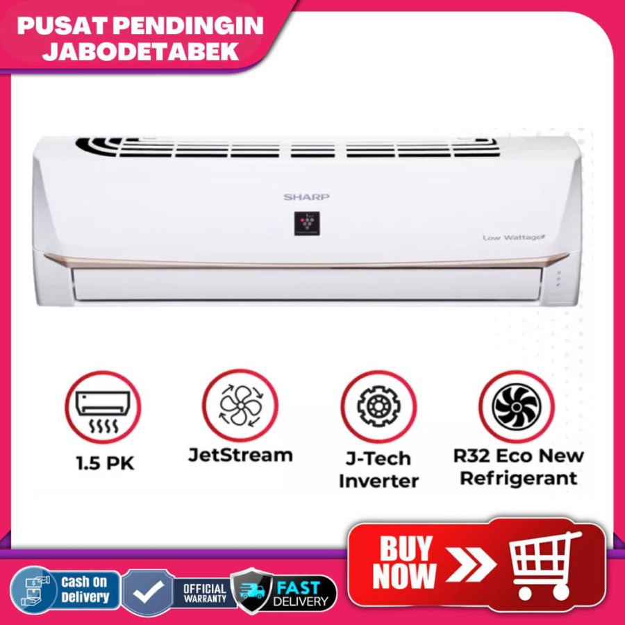 Jual SHARP AC Sayonara Panas J60 Series 1.5 PK AH-AP12UHL Indoor ...