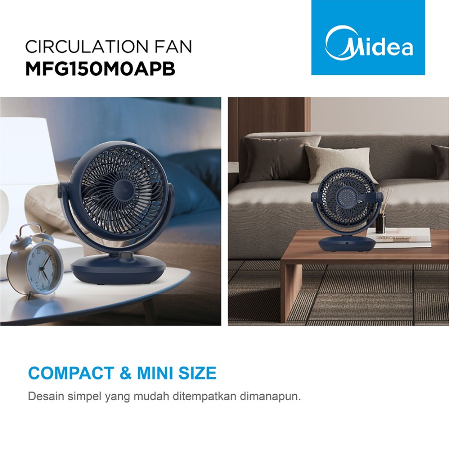 Jual Midea MFG150M0APB Kipas Meja / Circulation Fan Mini Size | Renos