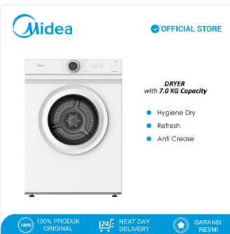 Jual Midea Tumble Dryer Kapasitas 7 Kg Model MD100A70 | Renos