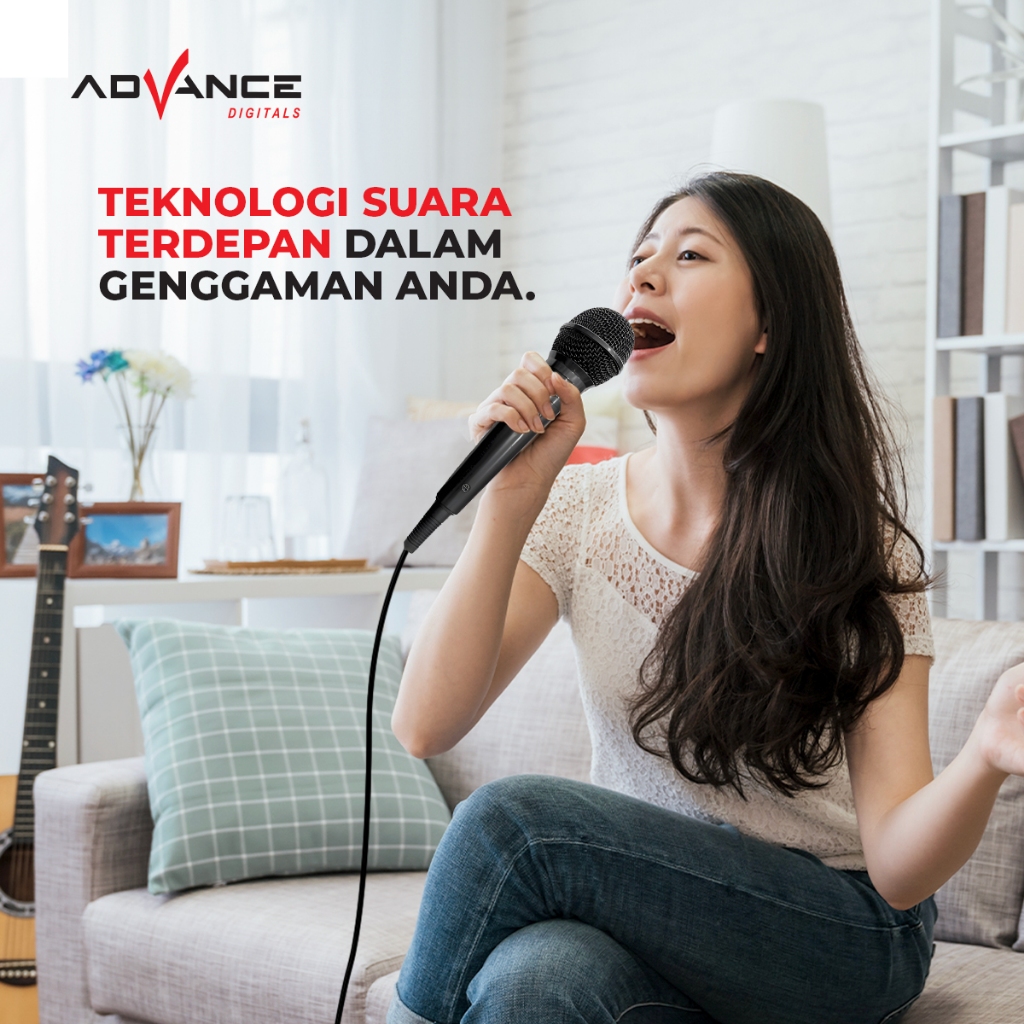 Jual Advance Mic Karaoke Profesional Dynamic Microphone Mic Kabel ...