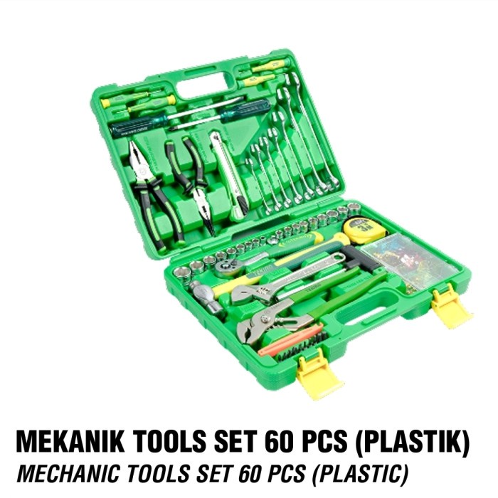 Jual TEKIRO mekanik tools SET 60 PCS mechanic tools 60pcs box plastik | Renos