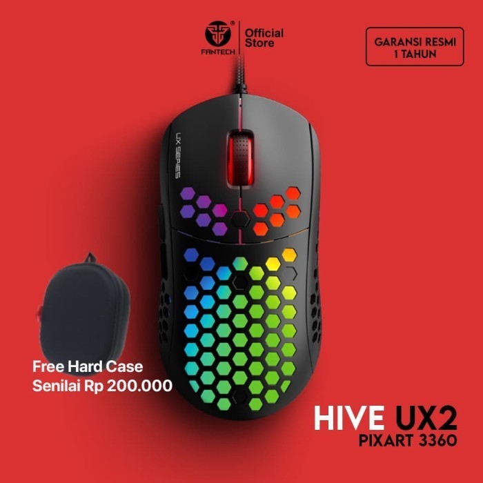 Jual Mouse Gaming Mouse Macro RGB HIVE UX2 Spectrum | Renos