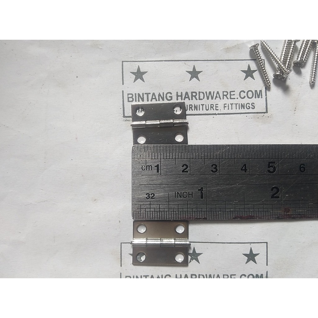 Jual Engsel Kupu Mini 19mm Stainless Steel Engsel Kecil 3/4 inch SS Set ...