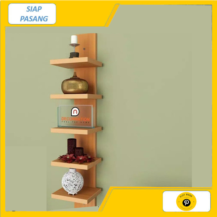 Jual rak dinding model tangga 5 susun | Renos