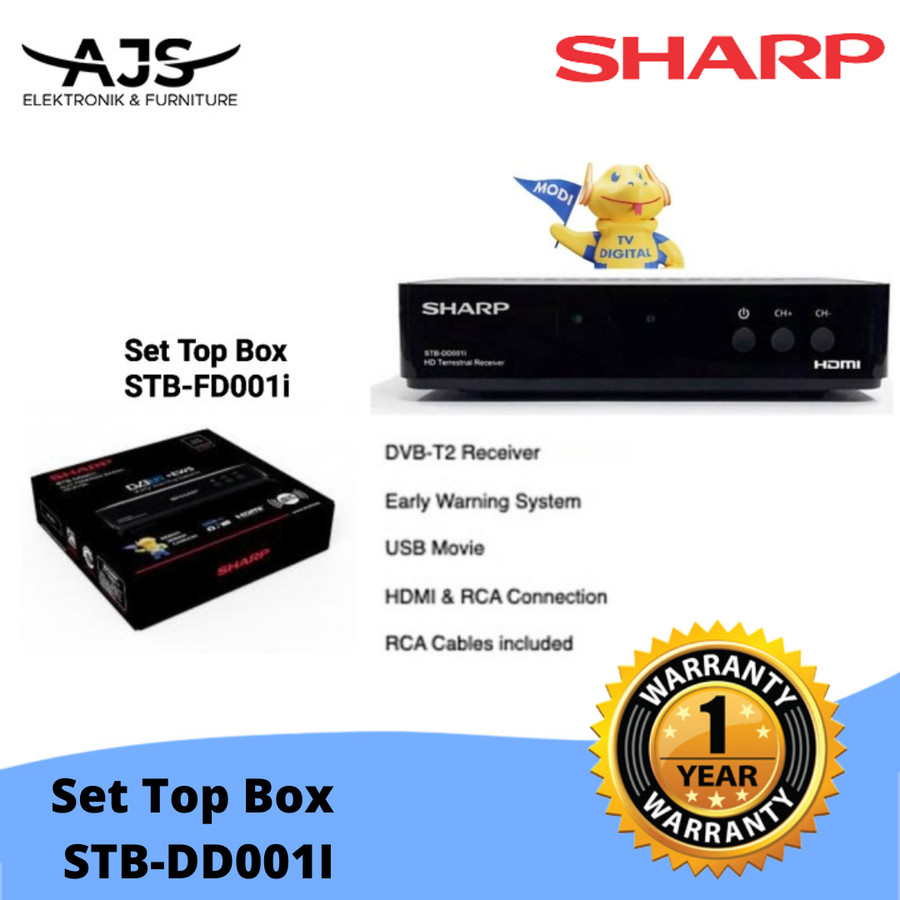 Jual SET TOP BOX SHARP DD001/SET TOP BOX TV DIGITAL GARANSI RESMI | Renos