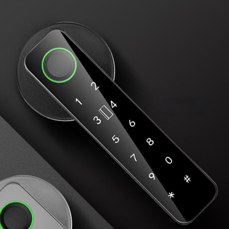 Jual Smart Door Lock Fingerprint Password Card Handle Kunci Pintu Kartu ...