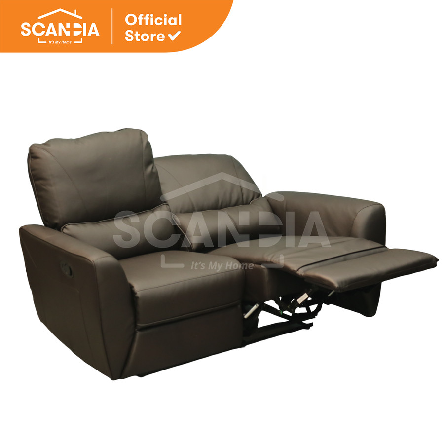 Jual Kursi Recliner 2 Seat Heldig Bangku Malas Brown Coklat Sofa Kulit Renos
