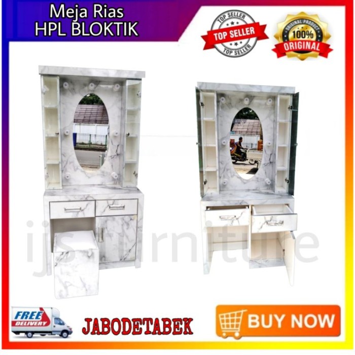 Jual Meja Rias HPL BLOKTIK Minimalis | Renos