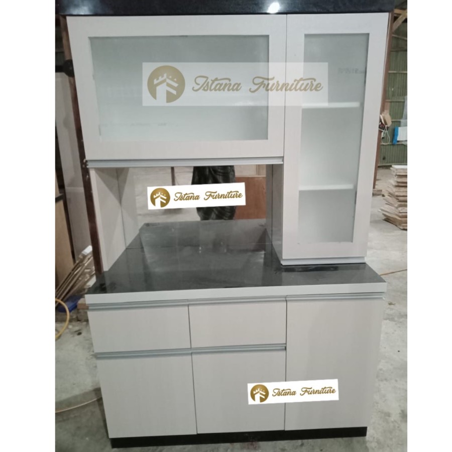 Jual PREMIUM LEMARI PIRING / RAK PIRING MINIMALIS 3 PINTU HPL MEWAH | Renos