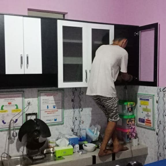 Jual RAK PIRING KITCHEN SET ATAS 5 PINTU UK.198 CM | Renos
